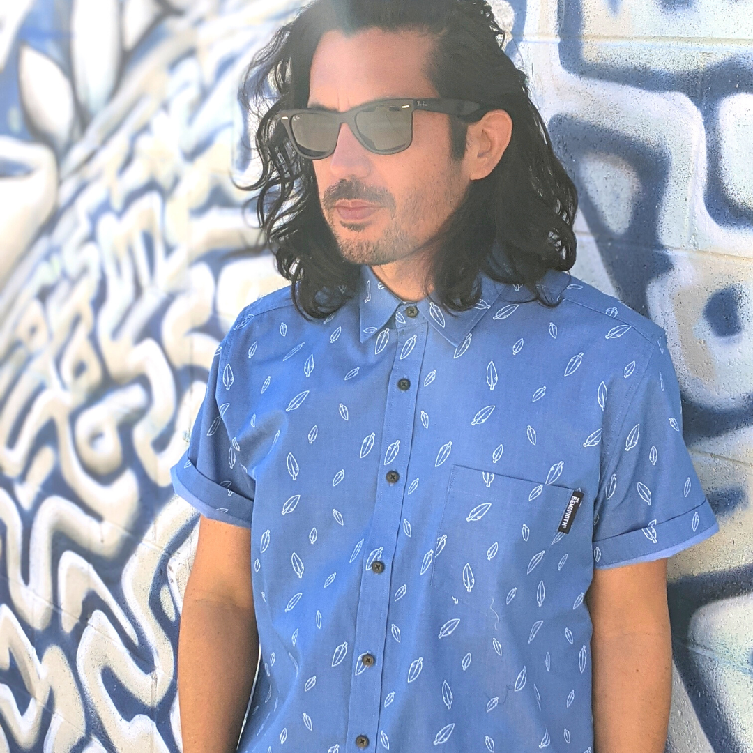 Behemoth Feather Button Up Shirt — THE BEHEMOTH STORE