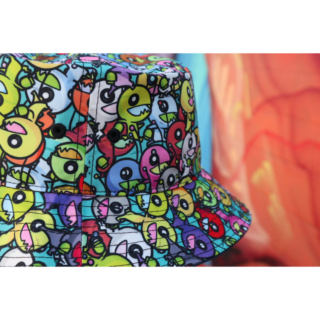 Alien Horde Bucket Hat ALIEN HOMINID (R) INVASION — THE BEHEMOTH STORE