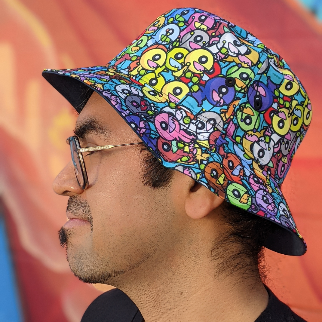 Alien Horde Bucket Hat ALIEN HOMINID (R) INVASION — THE BEHEMOTH STORE