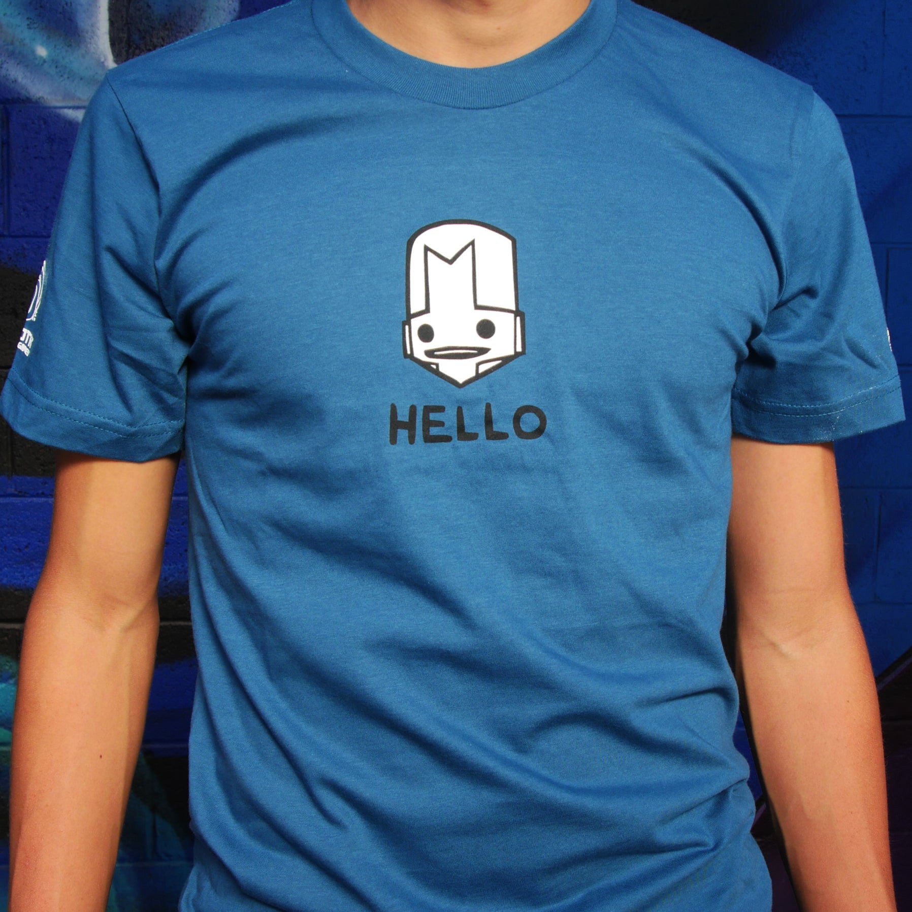 HELLO Knight Blue T-Shirt — THE BEHEMOTH STORE